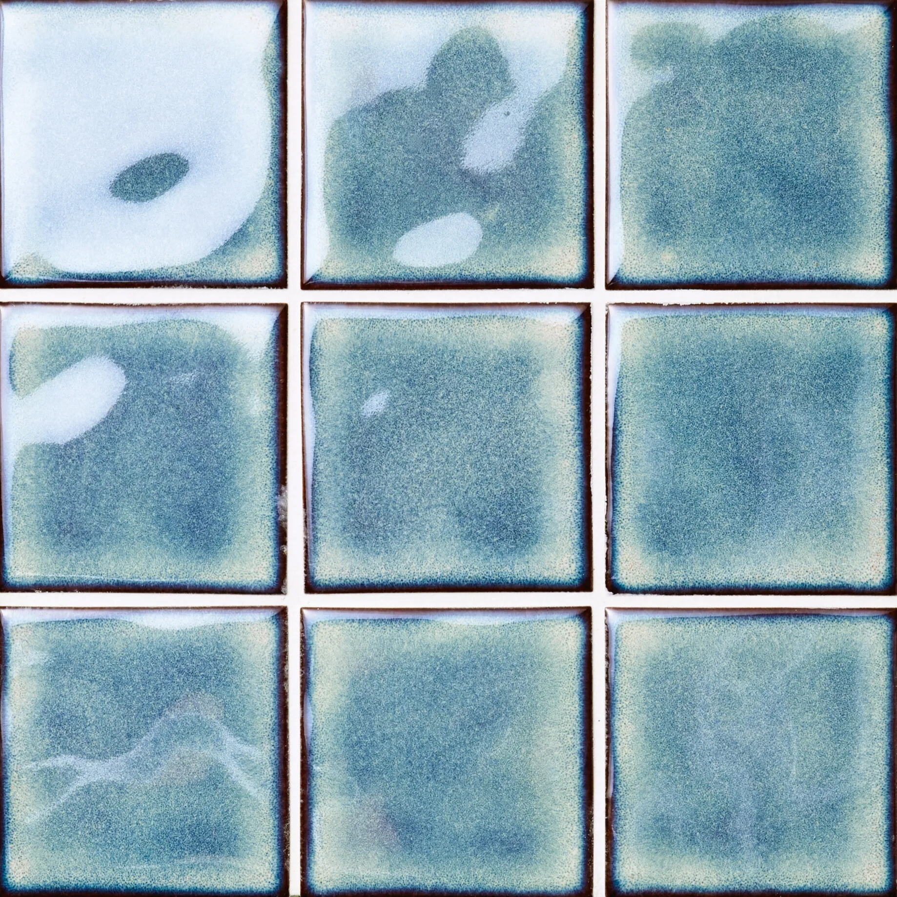 RIPPLE OCEAN BLUE MOSAIC 3X3 GLOSS - Porcelain Tile | Facings of America