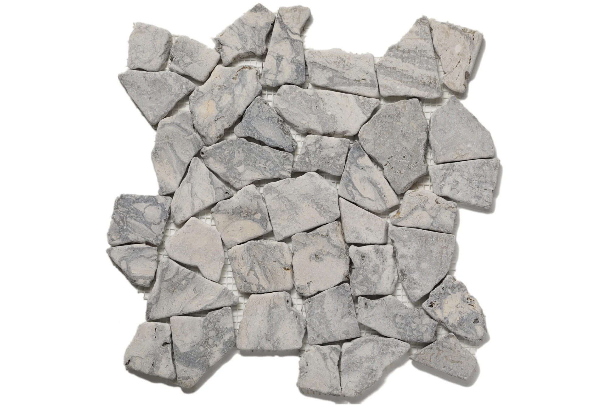 RANDOM PEBBLES ISLAND MIST MOSAIC TUMBLED - Natural Stone Tile ...